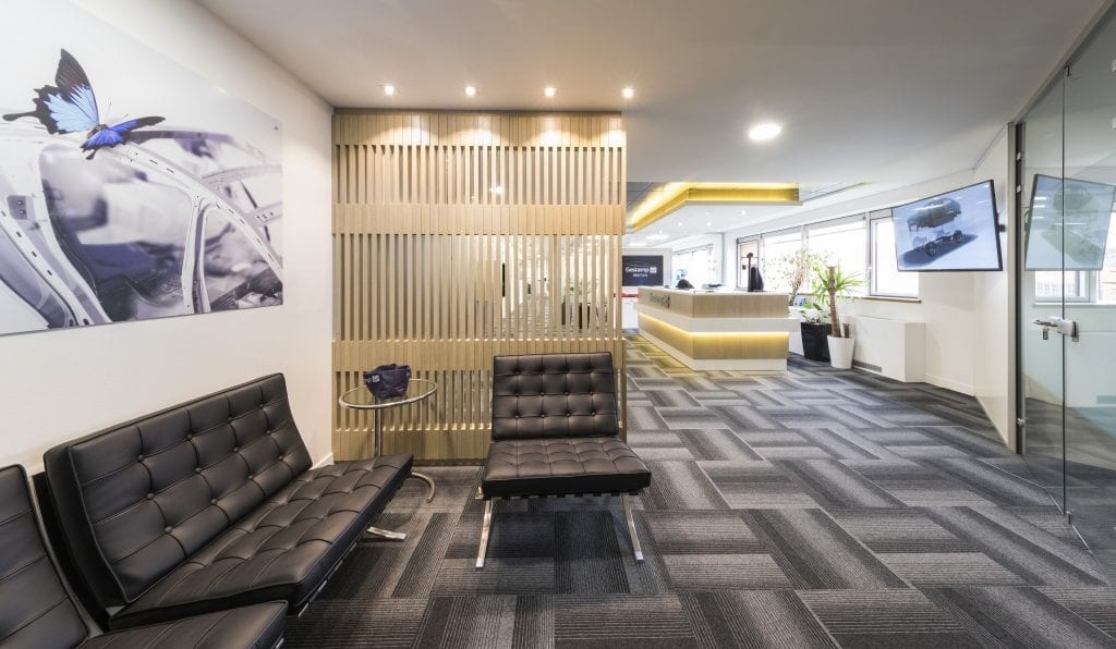 Comptoir de réception design, banque d’accueil moderne pour l’entreprise